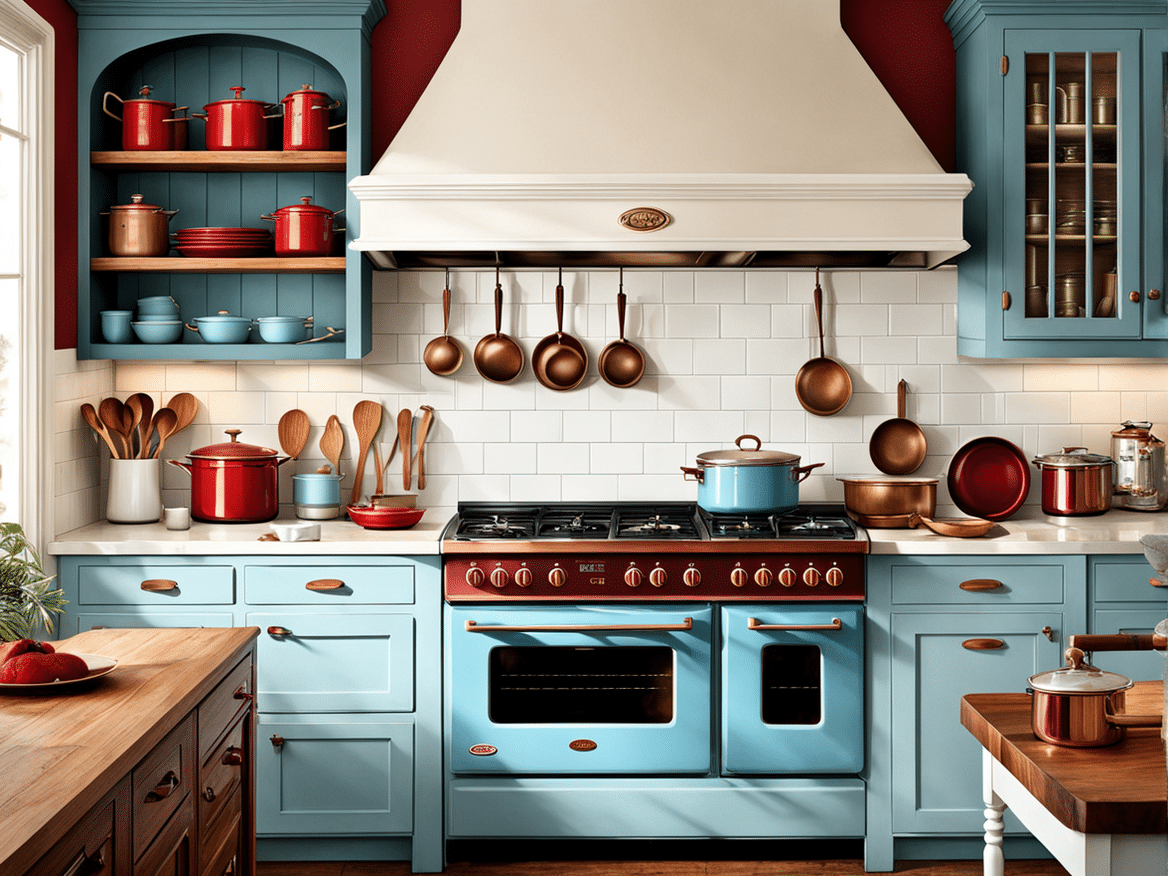 Blue Cottagecore Rustic Kitchen Decor Ideas - Cardinal Memorials