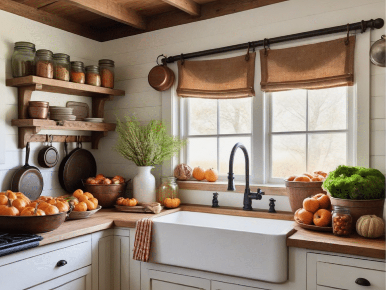 15 Farmhouse Fall Kitchen Decor Ideas for 2024 - Cardinal Memorials