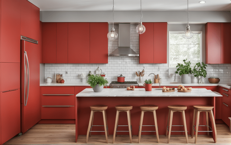 How Can I Style Red Kitchen Cabinets? - Cardinal Memorials
