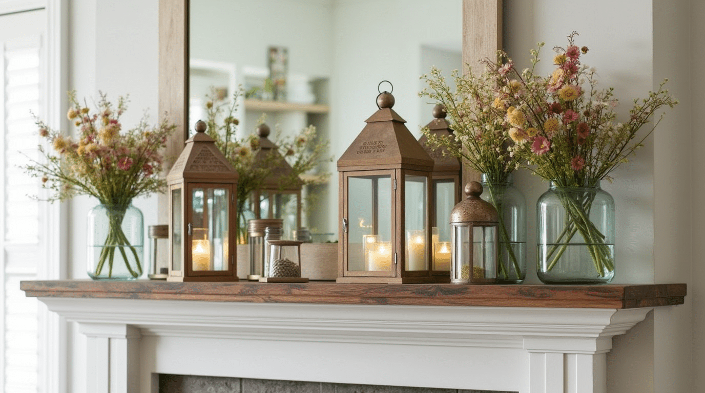 Revamping My Fireplace Mantle: A Spring DIY Refresh That Sparkles ...
