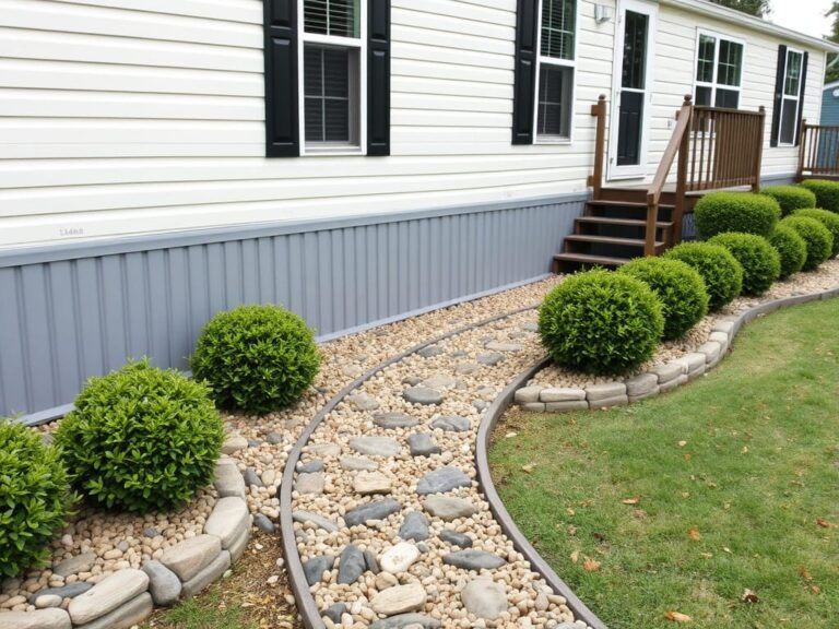 Mobile Home Landscaping Hacks: Easy Skirting, Rocks & Low-Maintenance ...