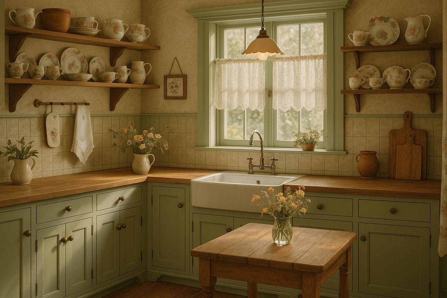Granny Chic Kitchen Ideas That Work - Cardinal Memorials